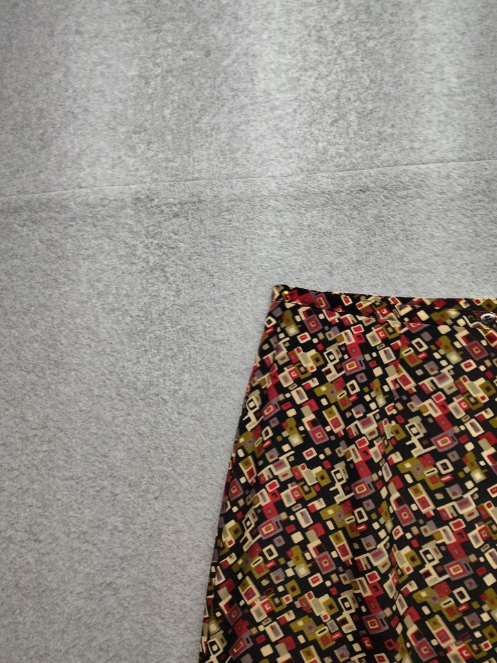 Sag Harbor Women Pencil Skirt M Multicolor Cafe Scene Print Zip Closure ...