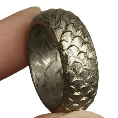 Meteorite Ring,SIZE(US 8 ),Muonionalusta meteorite carved ring | eBay