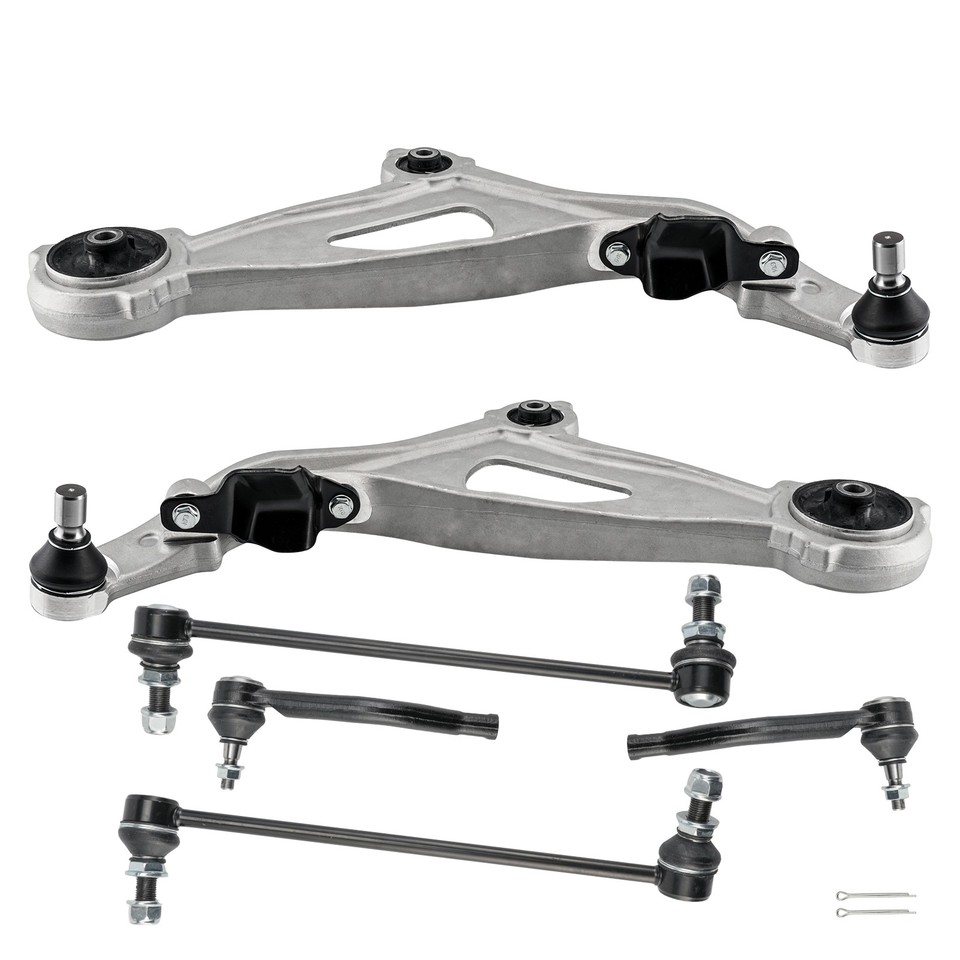 Front Lower Control Arms + Outer Tie Rods + Sway Bars for Nissan Altima ...