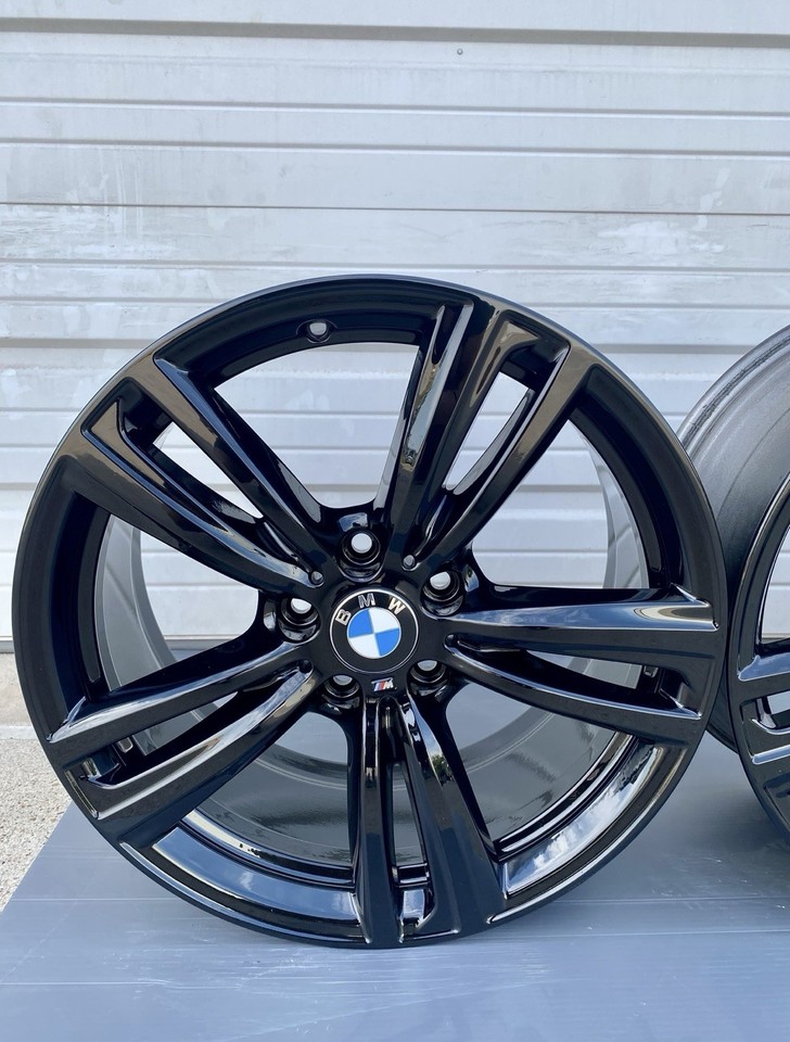 19” BMW OEM 3 & 4-Series Style 442M Staggered Wheels Gloss Black ...