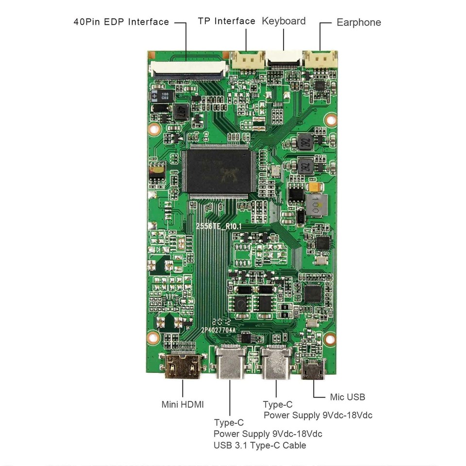 HD Type C LCD Controller Board 13.3" 2560X1440 NV133QHM A51 IPS LCD ...