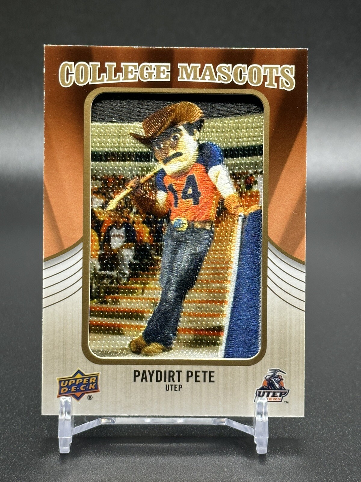 2013 Upper Deck College Mascots PAYDIRT PETE University of Texas - El ...