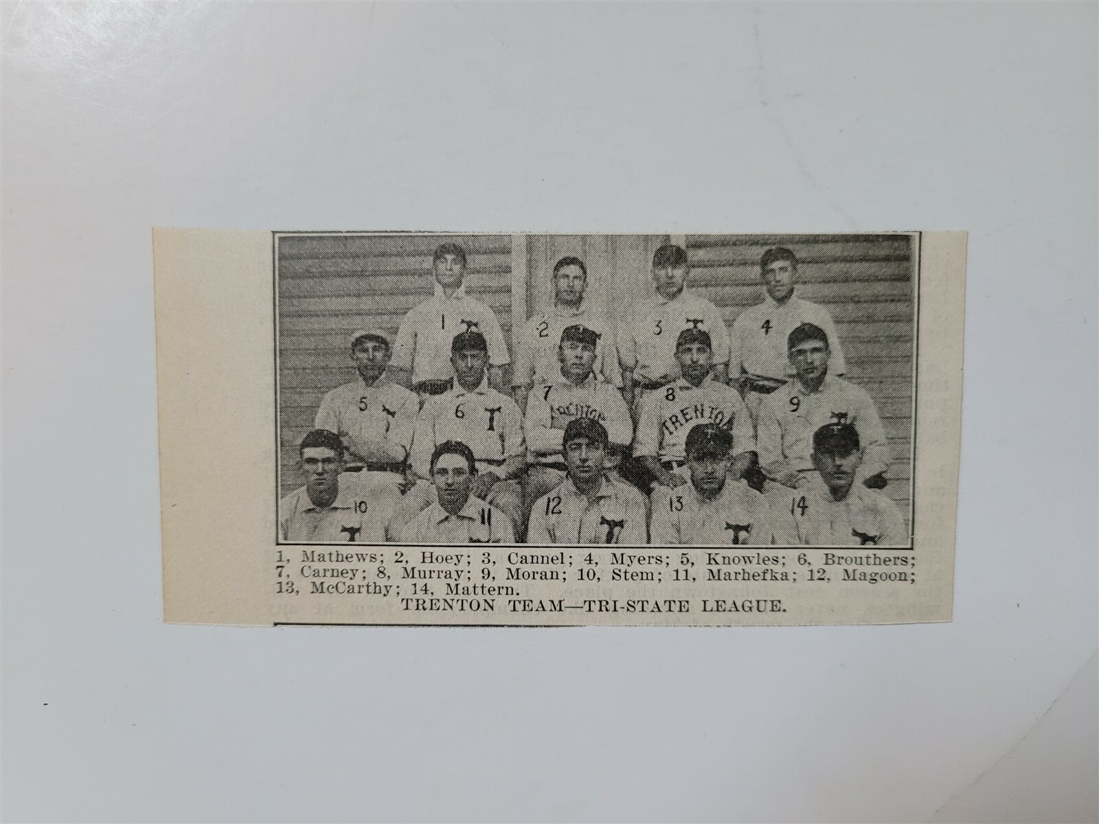 Trenton Tigers 1908 Team Picture George Magoon Art Brouthers Bill ...