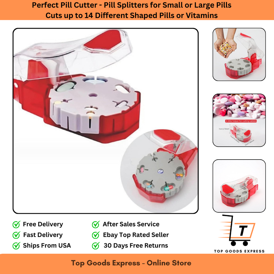 Perfect Pill Cutter - Pill Splitters for Small or Large Pills - Cuts up ...