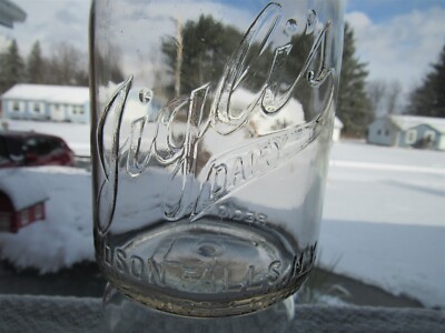 TREQ Milk Bottle Jigli Jigli's Dairy Hudson Falls NY WASHINGTON COUNTY ...