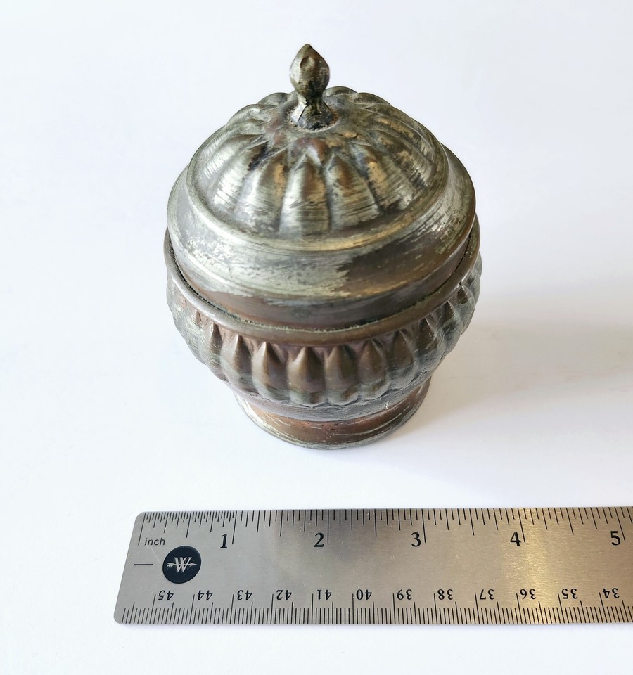 MCM Vintage United Arab Republic Tinned Trinket Container | eBay