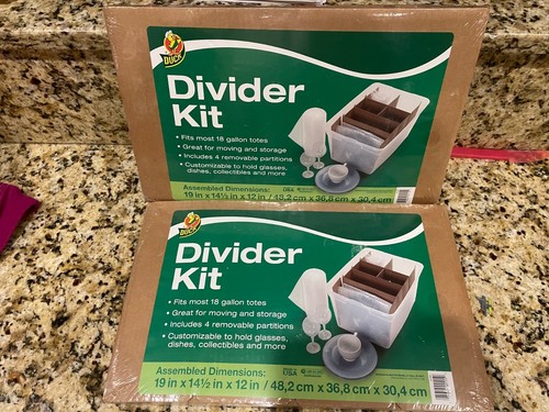 Set of 2 Duck Divider Kit - Fits 18 Gallon Tote with 4 Removable ...