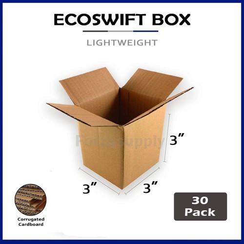 30-Box 3x3x3 "EcoSwift" Brand Cardboard Packing Mailing Shipping ...