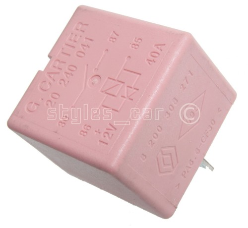 8200308271 Renault Clio Trafic Primastar Vivaro..etc 4-Pin Pink Relay ...