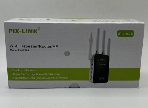 Pix-Link LV-WR09 300Mbps Wireless-N Wifi Signal Booster Repeater/Router ...