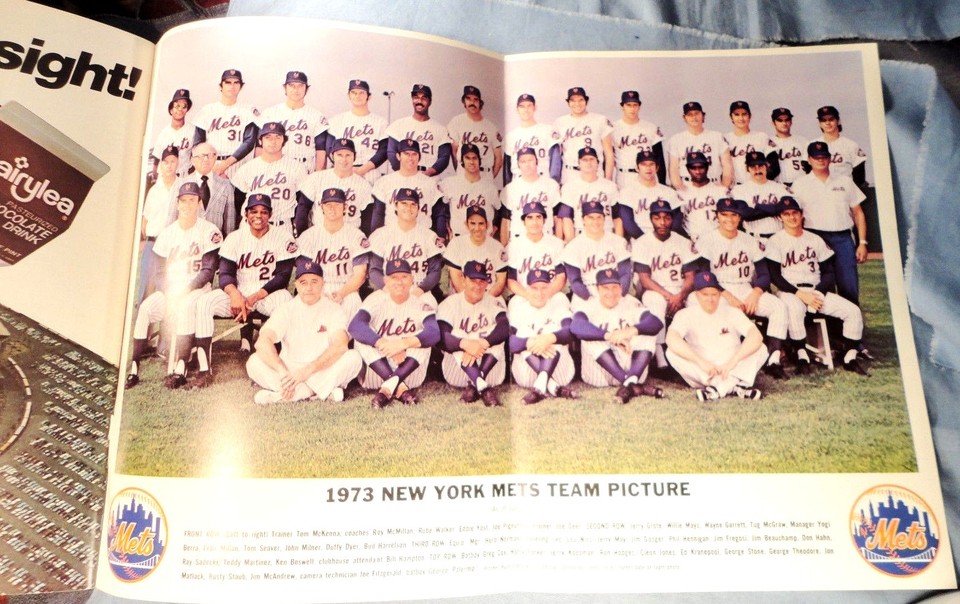 Original 1973 WORLD SERIES New York METS Team vs Oakland Athletics Book ...