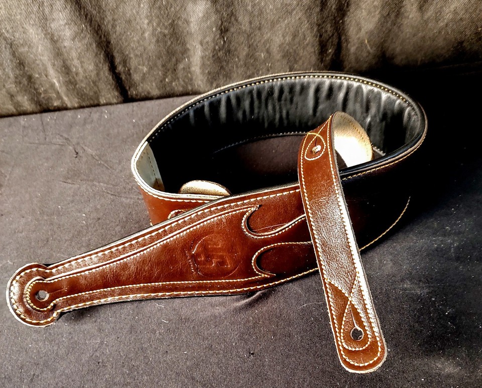 Jack Straps Genuine Leather and Neoprene Padded guitar strap 020-2 | eBay