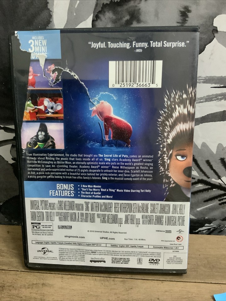 🛑 Sing DVD -OPEN BOX 25192366635| eBay