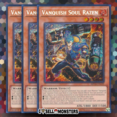 Yu-Gi-Oh! TCG 3x Vanquish Soul Razen MP24-EN139 x3 PRISM YUGIOH! | eBay