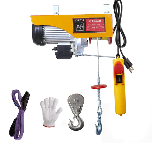 Electric Hoist 440 Lbs Electric Winch, Wire Remote Control Power System ...