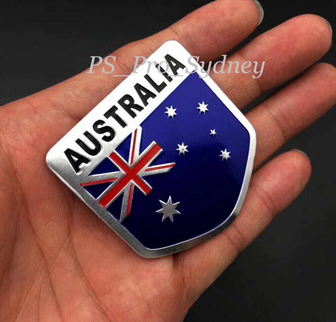 Australian Flag of Australia Aluminum Car Emblem Badge Decal Sticker ...