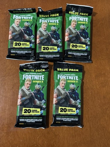(5) Panini Fortnite Series 3 Trading Cards Value Fat Pack Factory ...