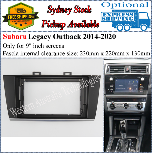 For 9 Nine Inch Screen Fascia facia Fits Subaru Legacy Outback 2014 ...