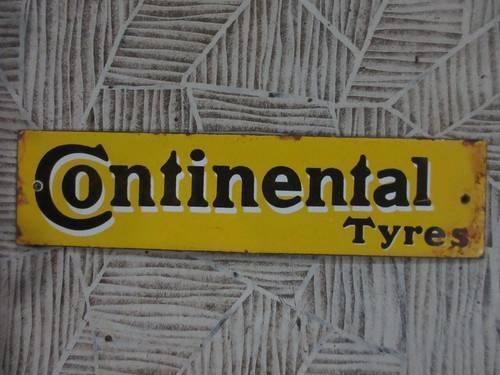 Porcelain Continental Tyres Enamel Metal Sign Plate Size 10" x 2.5 ...