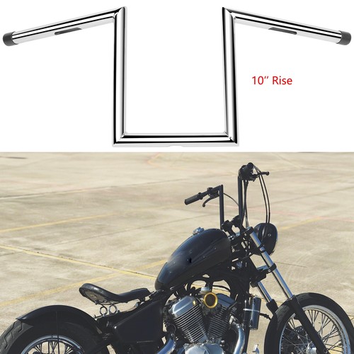 1" 25mm Motor Handlebar Ape Hanger 10" Rise For Honda Shadow VT 750 ...