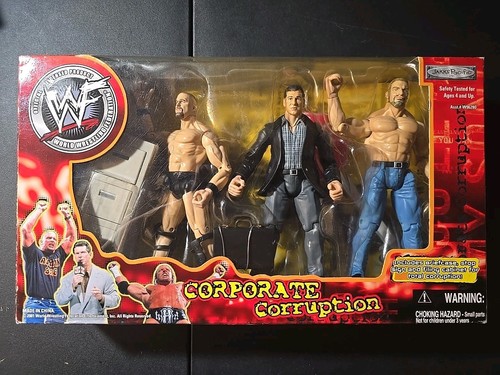 WWF WWE Jakks Corporate Corruption 2001 3 Figure Set Stone Cold ...