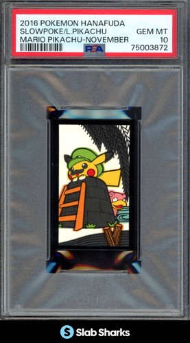 2016 POKEMON HANAFUDA SLOWPOKE/L.PIKACHU MARIO NOVEMBER PSA 10 | eBay