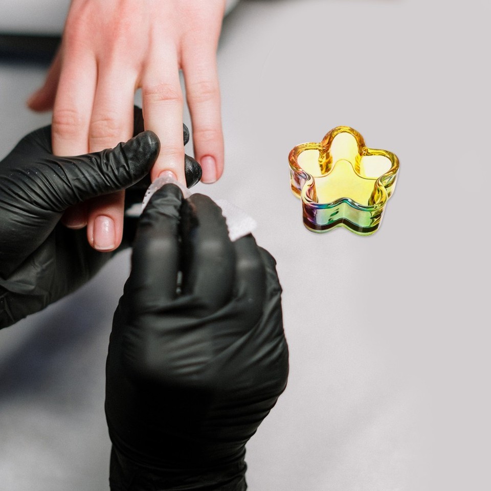 Nail Soak off Bowl Nails Dish Glass Art Cup Decorative Without Lids ...