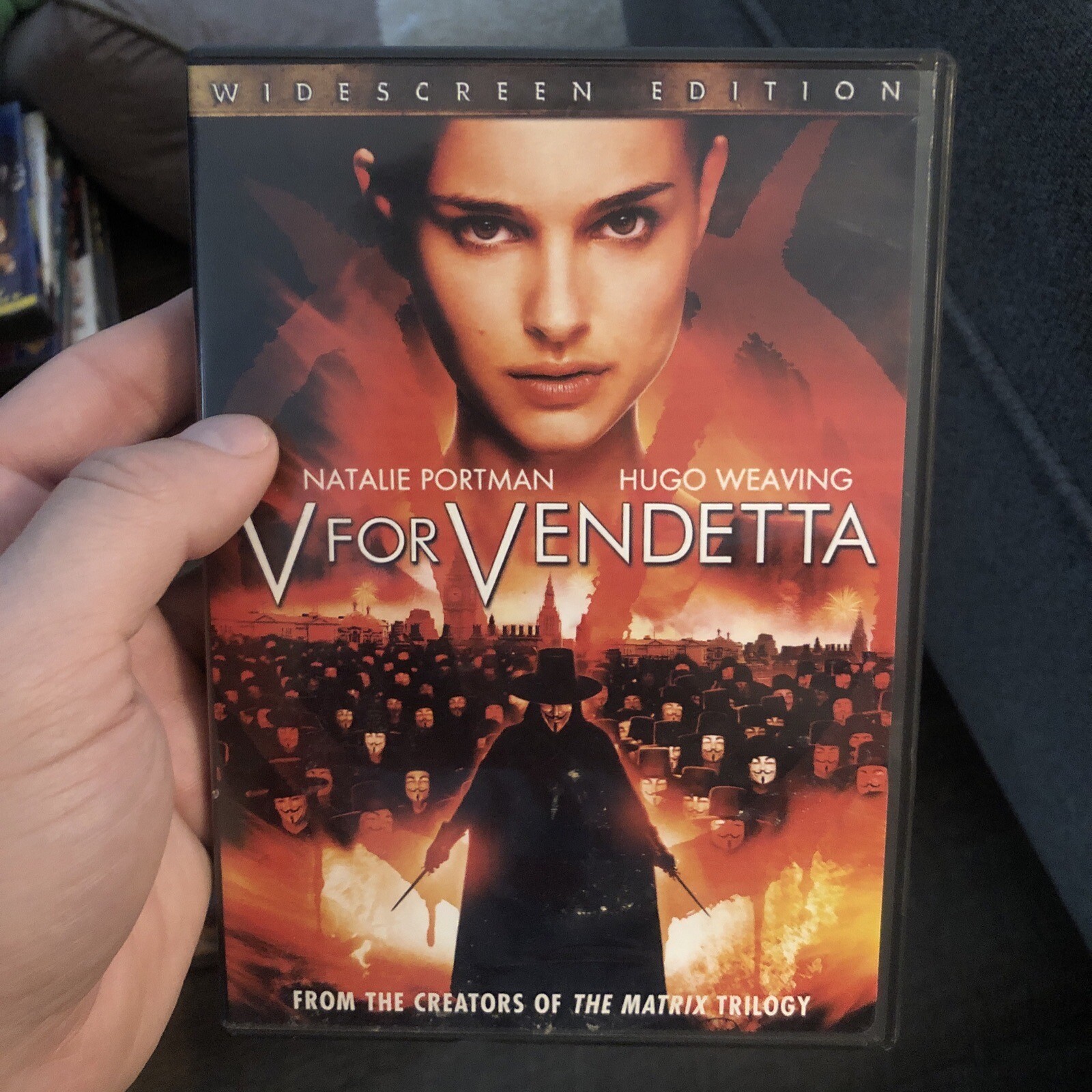 V for Vendetta (DVD, 2005, Widescreen) Natalie Portman & Hugo Weaving ...