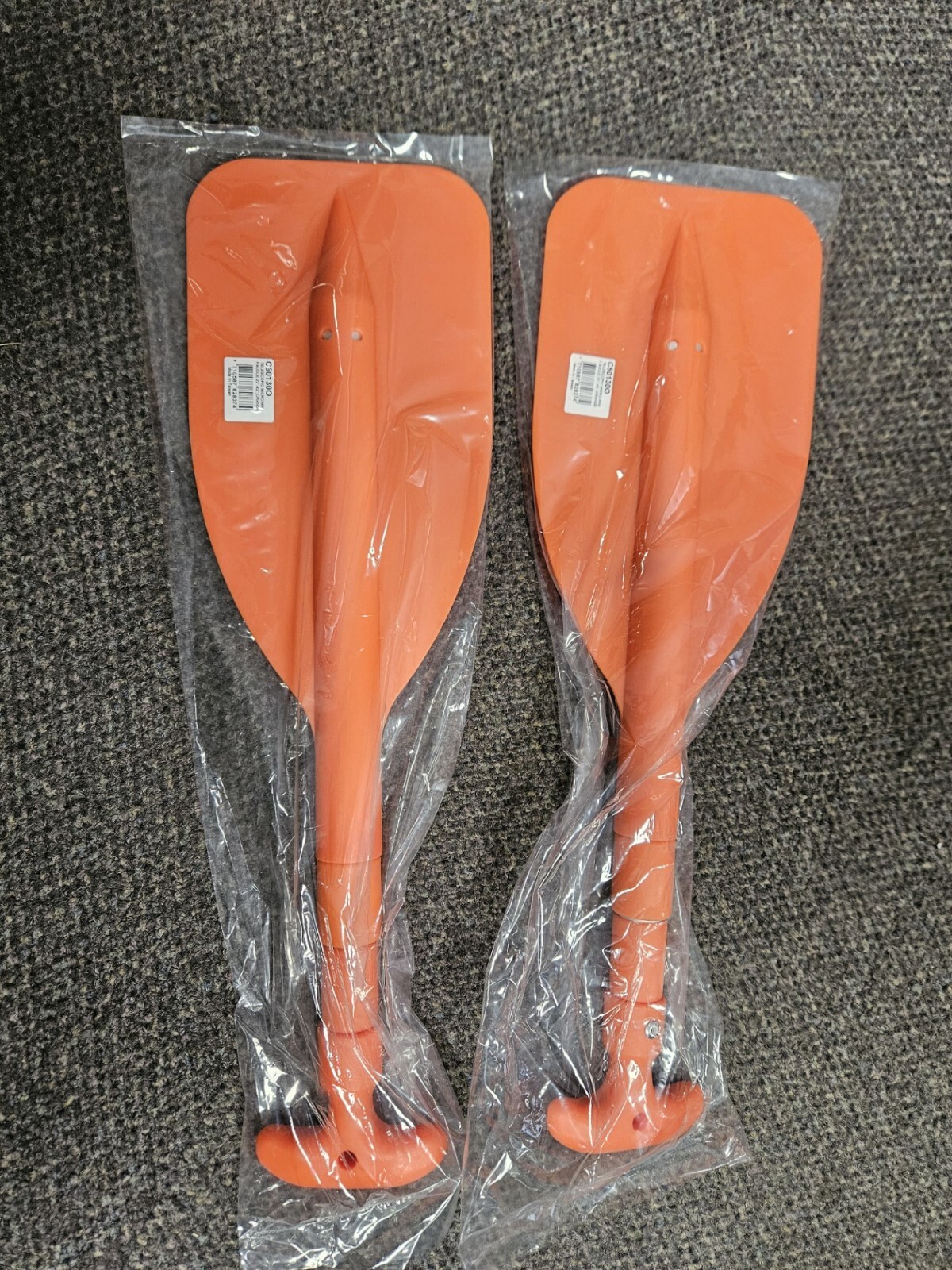 New PAIR (2) Orange Telescopic Dinghy Boat Inflatable Rib Paddle Oars ...