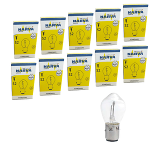 10x Narva 12V 35/35W BA20d S2 Bilux Moped Motorrad Birne Lampe ...