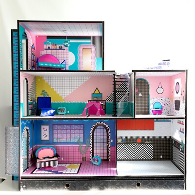 L.O.L Surprise! Dollhouse Retro 80s LOL Wood Doll House & Furniture | eBay