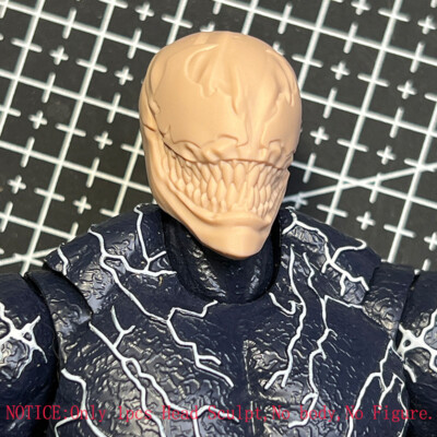 Blank 1/10 Scale The Agent Version Venom Head Sculpt Unpainted Fit 7 ...