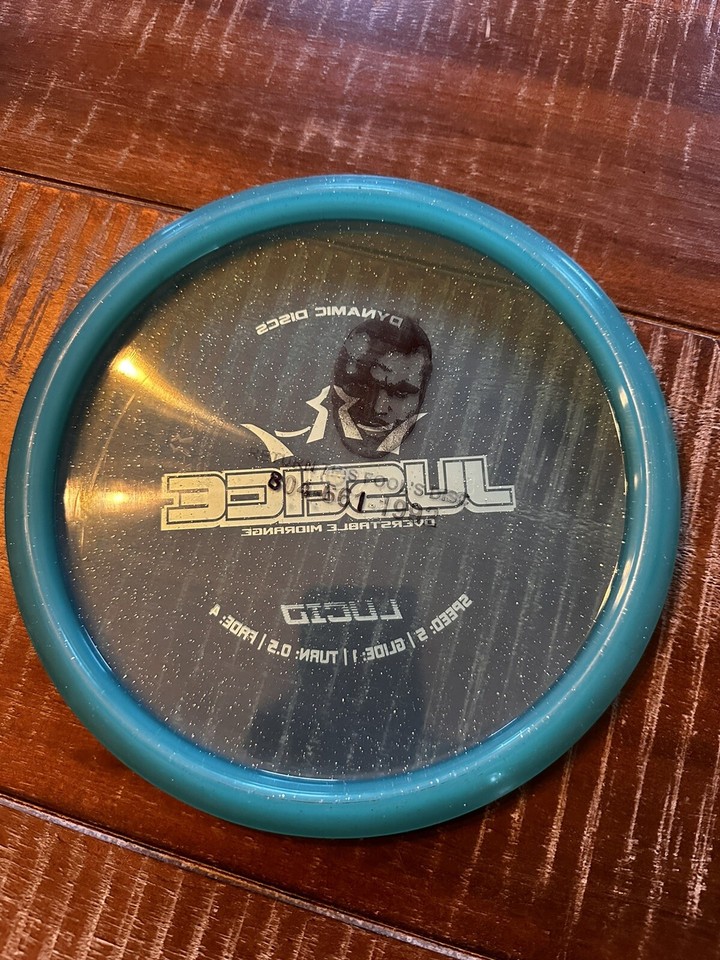 DYNAMIC DISCS LUCID JUSTICE DISC GOLF MID RANGE 173g Blue With Red ...