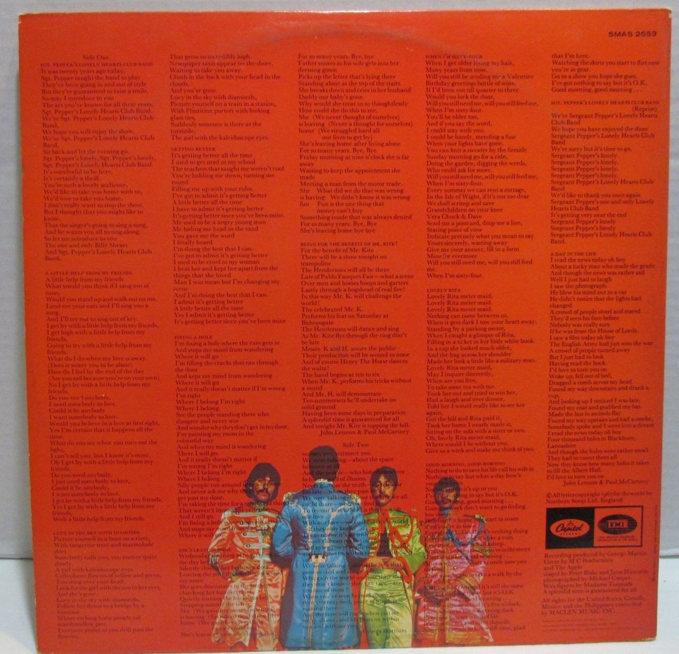 The Beatles-Sgt. Pepper's (Capitol) purple label, with insert | eBay