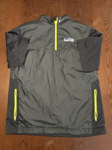 nike golf seahawks halfzip pullover short sleeve polyester windbreaker ...