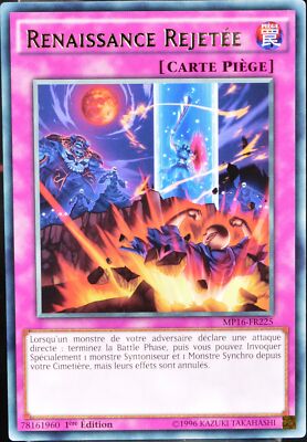 carte YU-GI-OH MP16-FR225 Renaissance Rejetée (Reject Reborn) - Rare ...