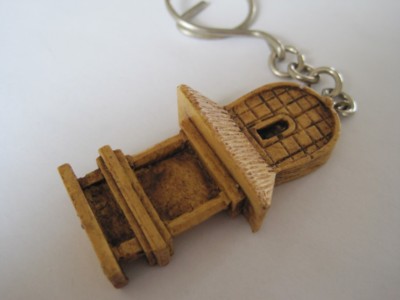 Vintage Asian Carved Bone House Hut Key Chain Unique | eBay