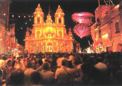 Malta Postcard - Zabbar Village Feast | eBay