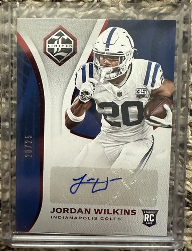 2018 Limited Football Jordan Wilkins Rookie Auto #20/25 Colts Jersey ...