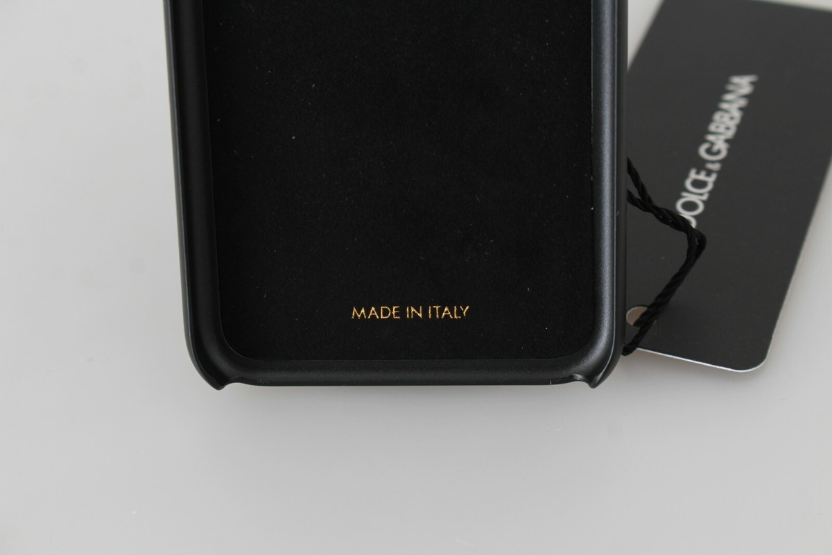 DOLCE & GABBANA Phone Case Cover Skin Black Leather White DOLCE & GABBANA Phone Case Cover Skin Black Leather White