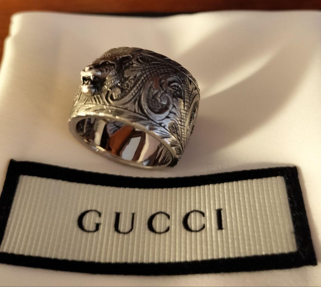 Gucci Ring Feline Cat Head Silver 925 Size 14 w/Box | eBay