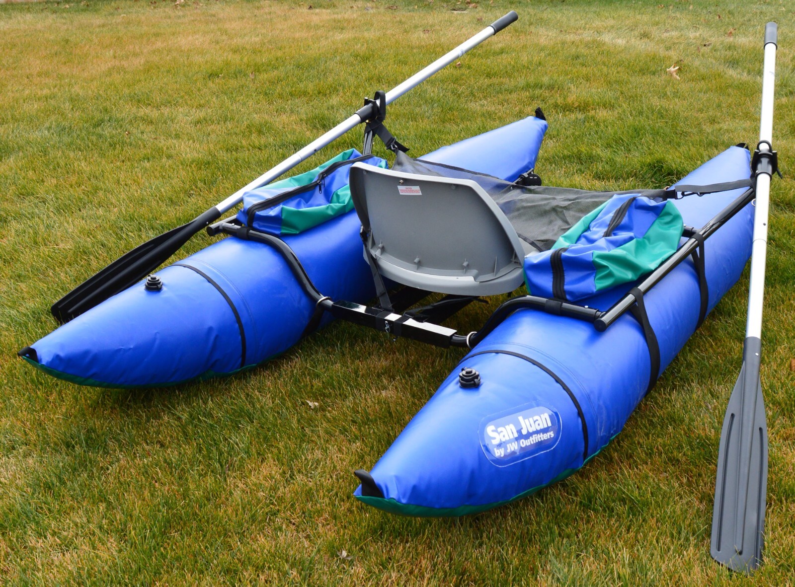 NOS San Juan by JW Outfitters 8 Foot One-Man Pontoon Boat with Oars | eBay