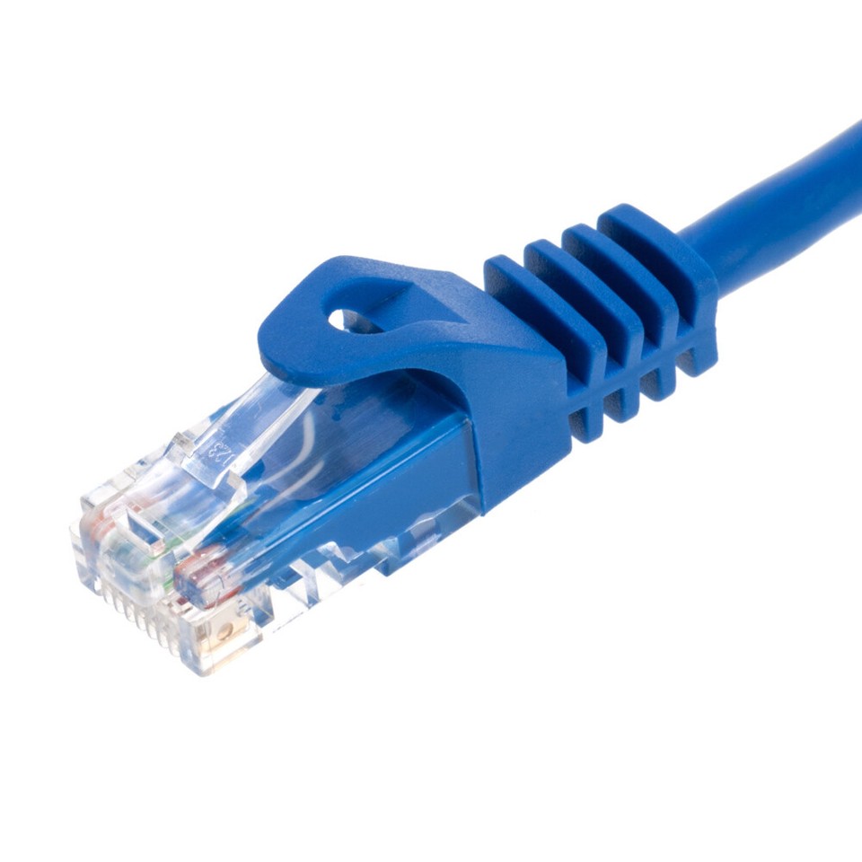 CAT6 Ethernet Patch Cord RJ45 LAN Network Cable Blue 1.5FT- 20FT Multi ...