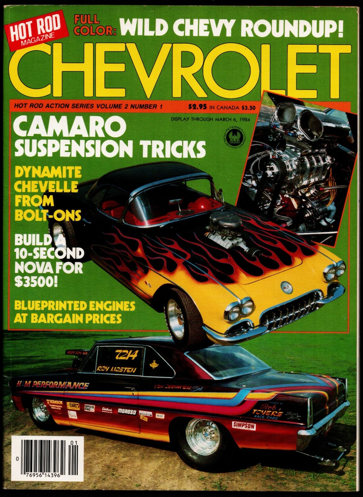 1984 HOT ROD MAGAZINE CHEVROLET ACTION SERIES, CAMARO, CORVETTE ...