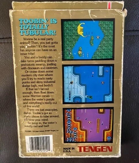 Toobin' Nintendo Entertainment System 1989 NES Tengen Game And Box Only ...