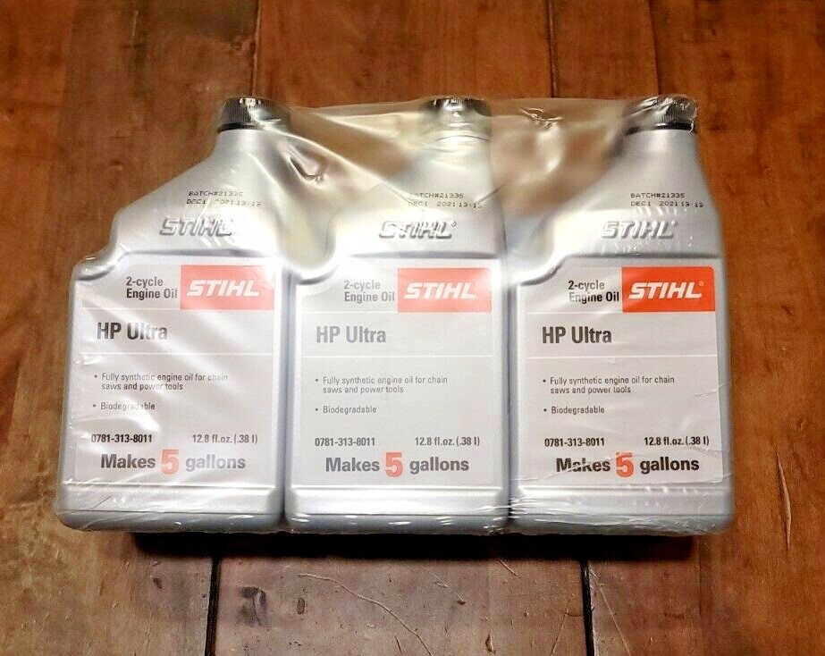 STIHL (6) 5 Gal HP Ultra 2-Cycle SYNTHETIC Engine Mix Oil 12.8 fl oz ...