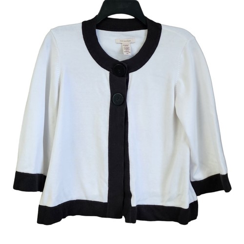 COVINGTON Cardigan Sweater Women's Size M 3/4 Sleeve 2 Button Front ...