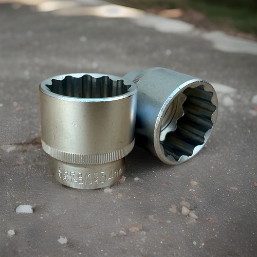 1/2” Drive 34mm & 36mm Sockets 12pt Low Profile Gear Socket 45mm Cr-V ...