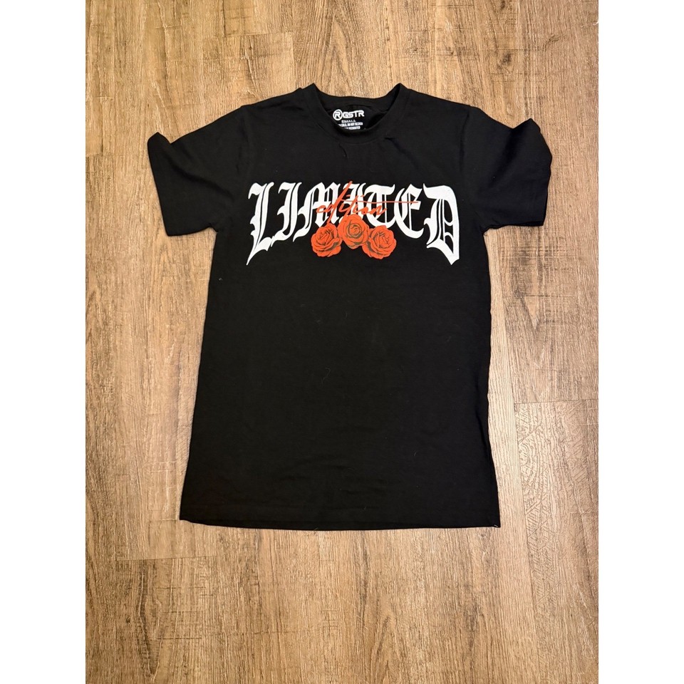 RGSTR Limited Edition Rose Graphic T-Shirt Small Black Gothic ...