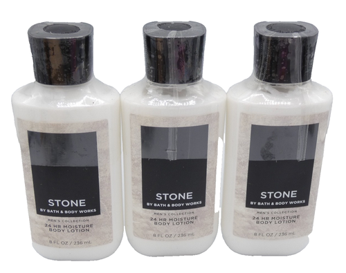 BATH & BODY WORKS STONE BODY LOTION (3 Pack Set) SEALED BOTTLES MEN'S ...